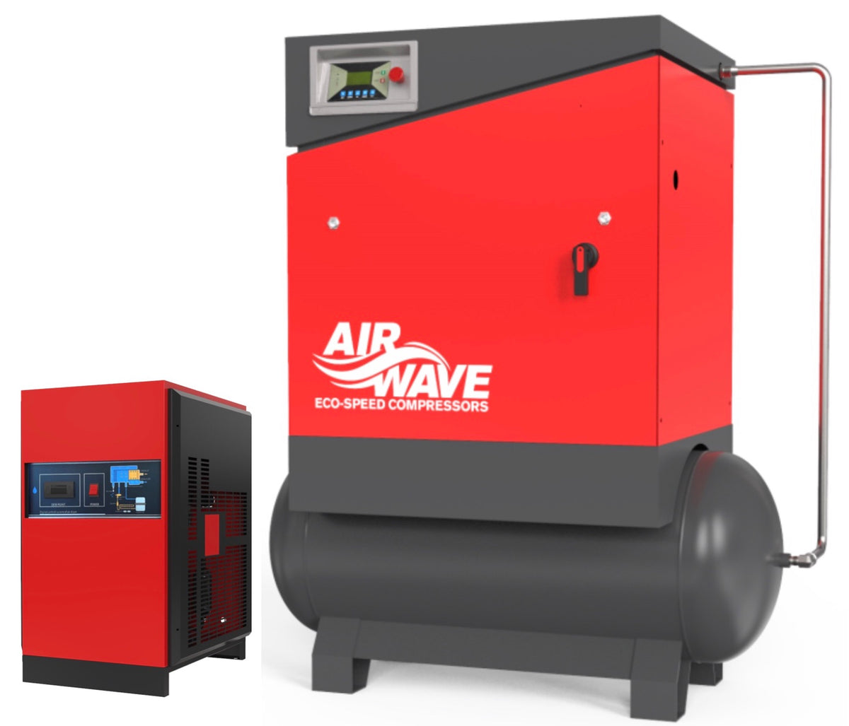 Airwave Eco-Speed, 20hp/15Kw, Screw Compressor, 68 CFM, 10 Bar, 300L T ...